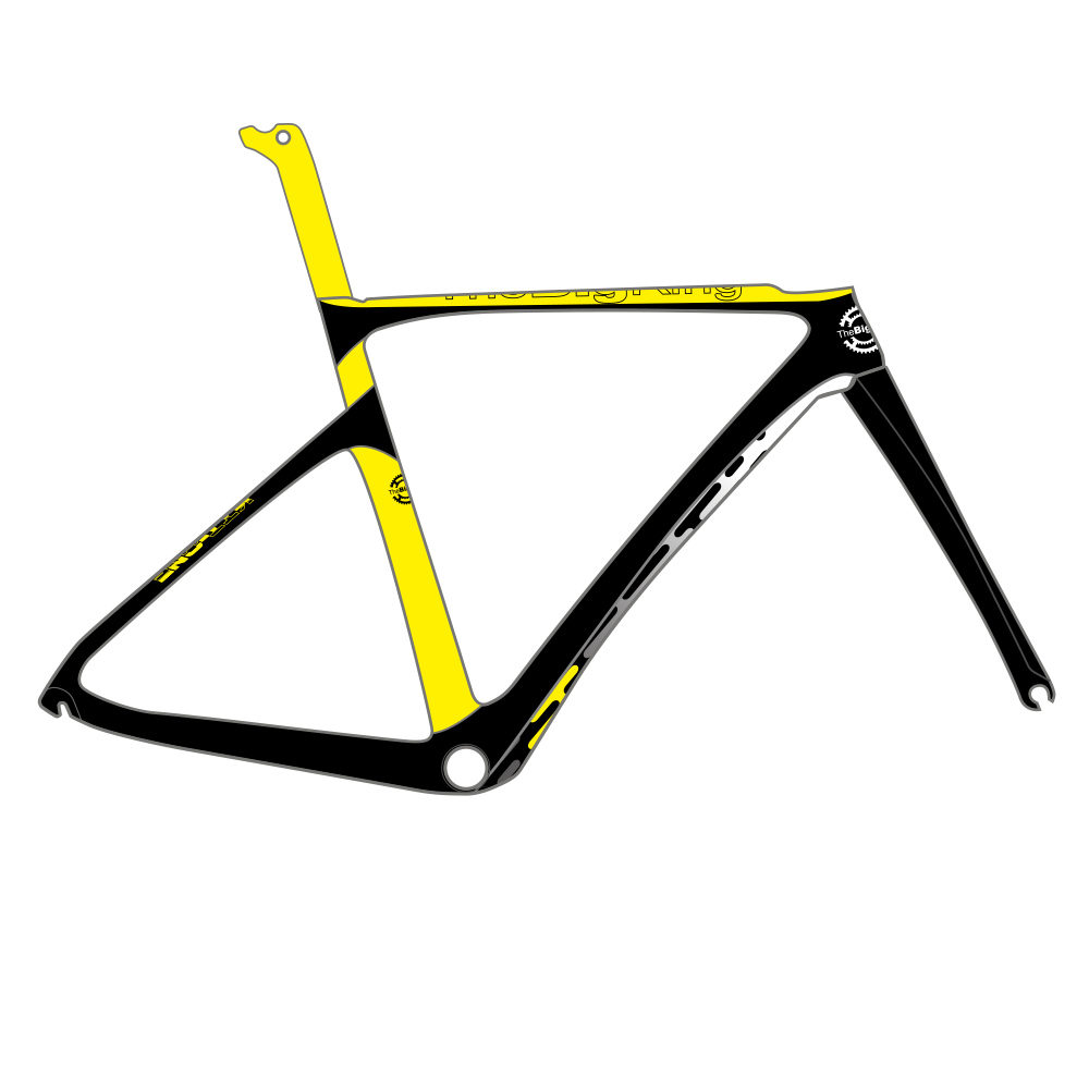 Bicycle Frame Customised Big Ring Draft Yellow – bigring-cycling